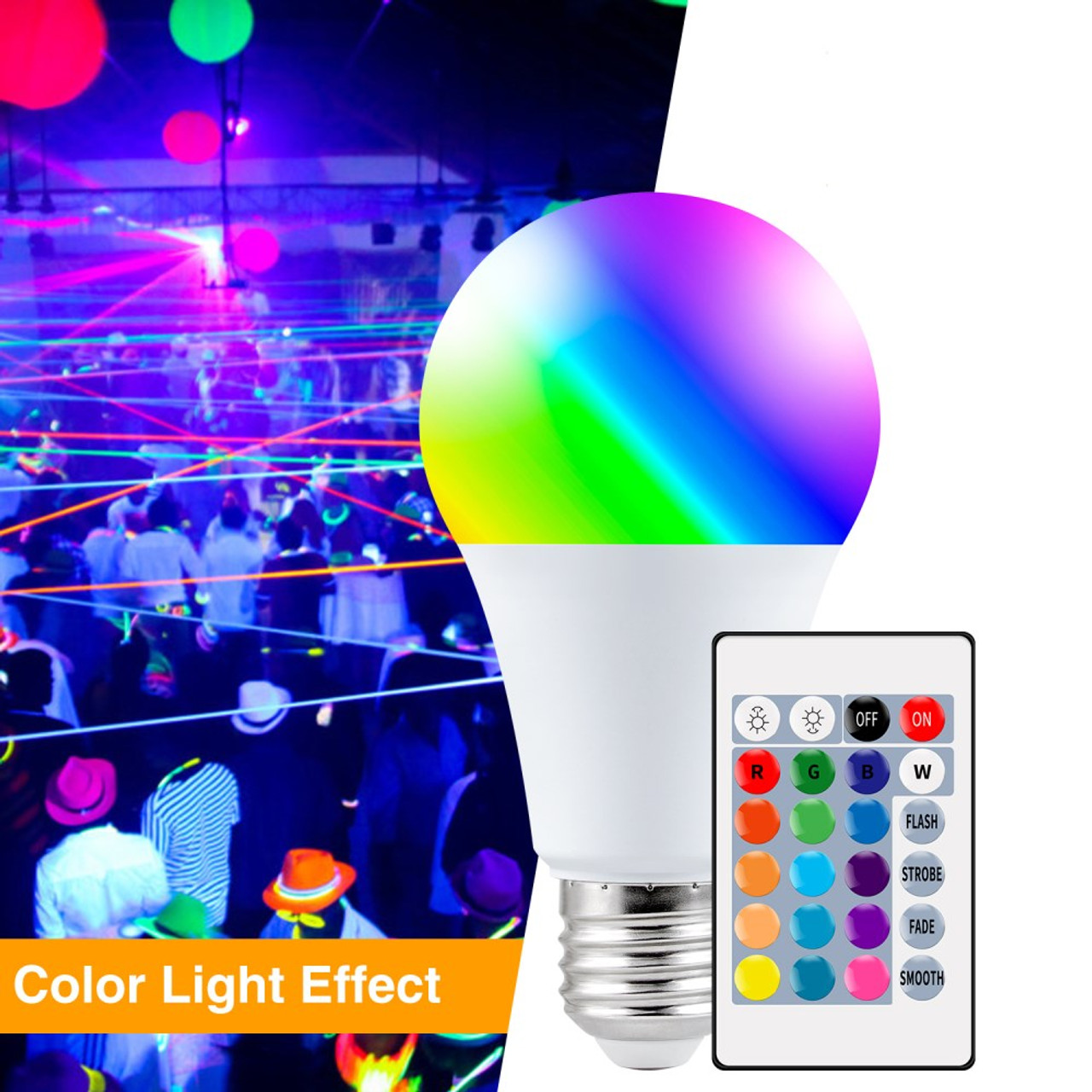 RGB 16 Color Changing Remote Controlled LED Light Bulb 9W E27 | Daraz.lk