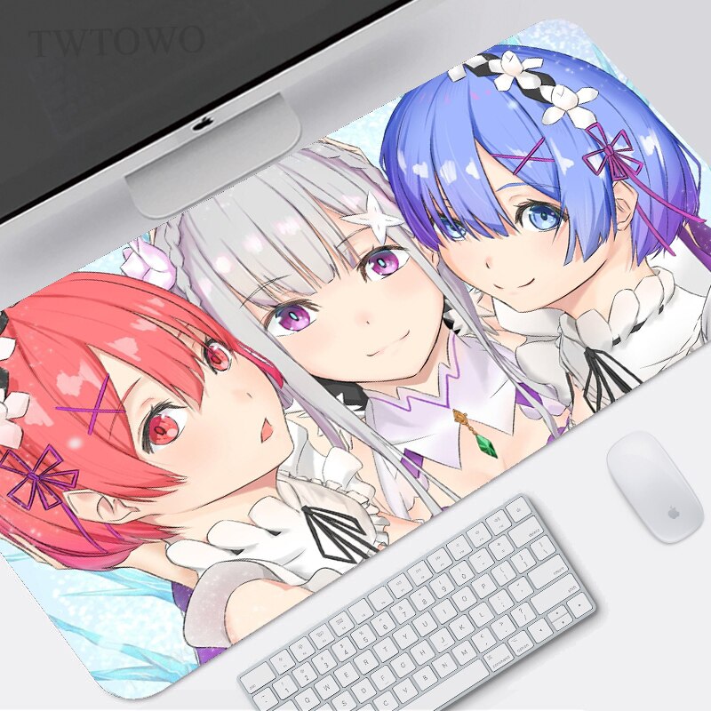 Rem Re Zero Mouse Pad เครื่องเกม XL HD แผ่นรองเมาส์คอมพิวเตอร์ขนาดใหญ่ ...