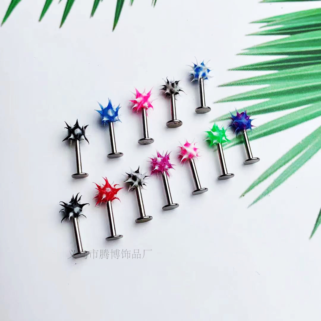 【New arrival】Medical steel puncture hip-hop wire drawing silicone lip ...