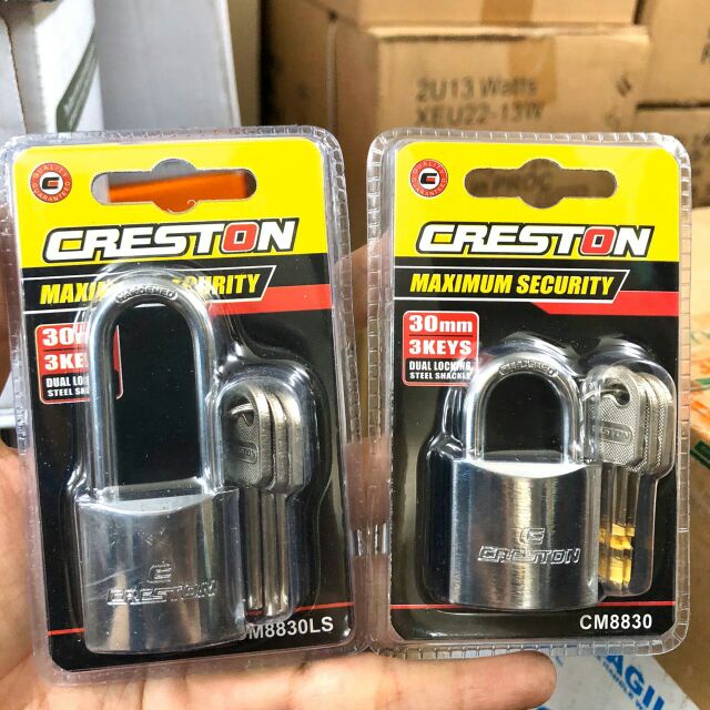 CRESTON PADLOCK (LONG OR SHORT SHACKLE) | Lazada PH