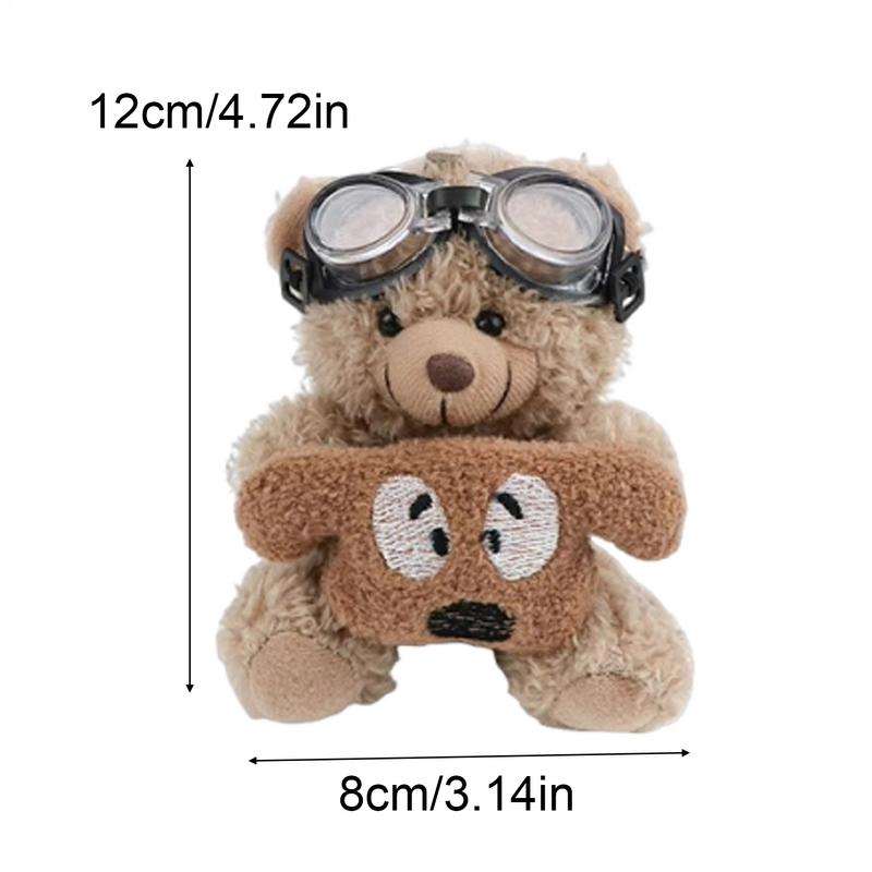 Plush bear Doll Clutch Decor Car Wiper Turn Switch Cute Kawaii White ...