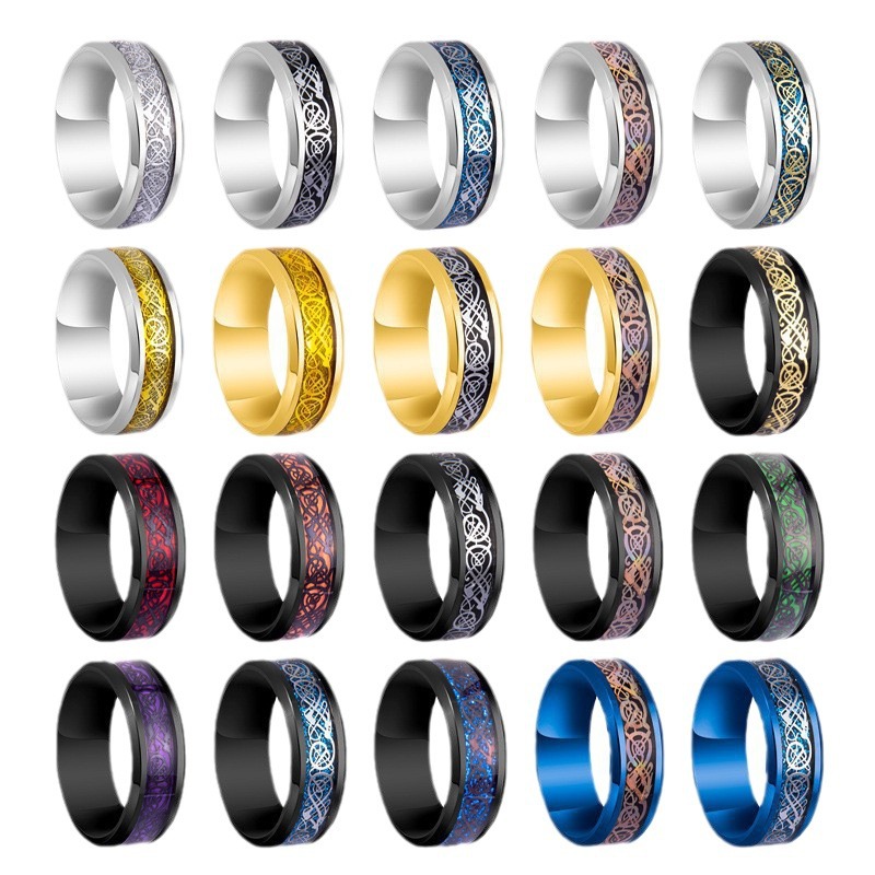 【New arrival】24 New Dragon Ring Independent Standing Ring for Men ...