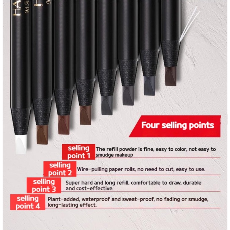 Hard Core Pull Line Fog Eyebrow Pencil Permanent Makeup White Eyeliner ...