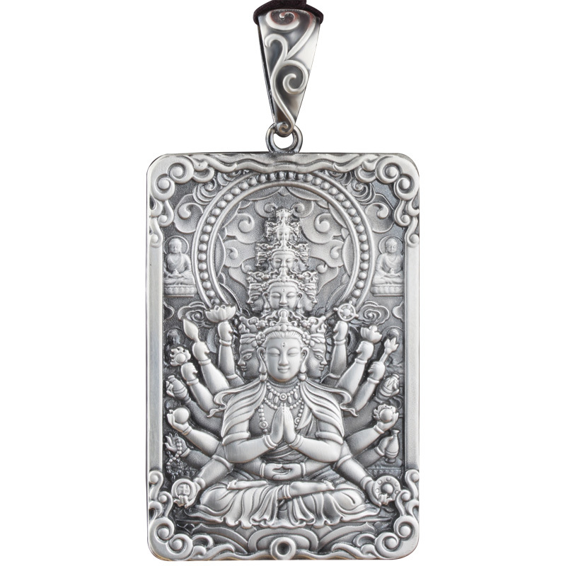 【Fresh designs】Thousand-Hands Guanyin Pendant for Mouse Male 999 ...