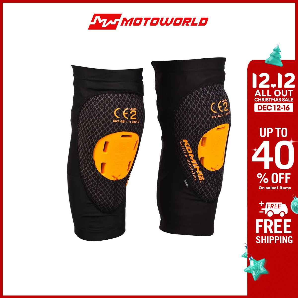 KOMINE Motorcycle Knee Protector SK-825 CE Level 2 Knee Shin Guard ...