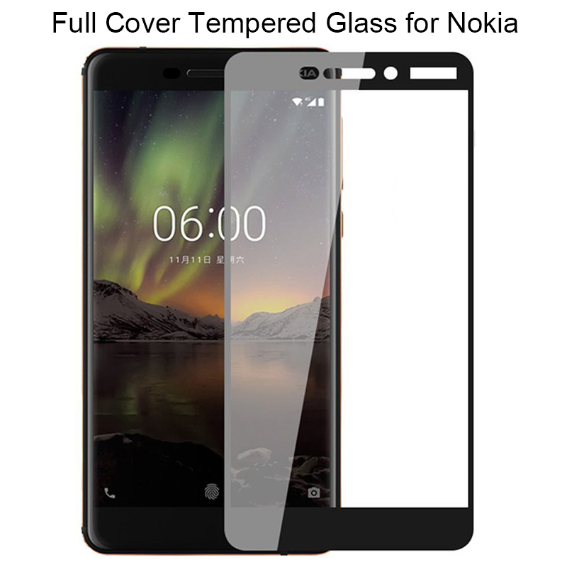 Screen Protector on Nokia 1 2 3 5 6 2018 Tempered Glass for Nokia 2.1 3 ...