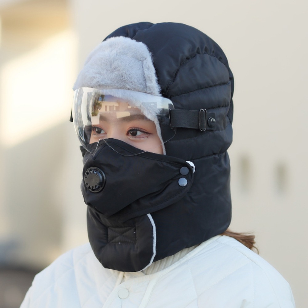5 in Windproof Full Face Cover Hats Warm Outdoor Winter Goggles Hat ...