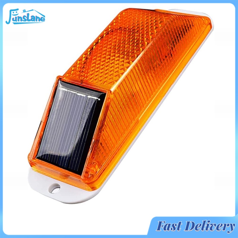 FunsLane Solar Strobe Warning Light Outline Safety Traffic Night ...