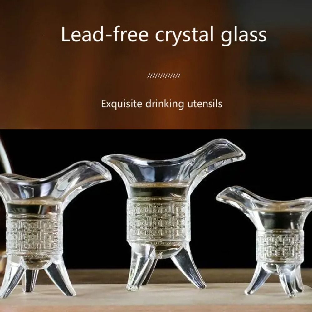 New Retro Chinese Emperor Cup Ancient Tripod Base Whiskey Shot Glass ...