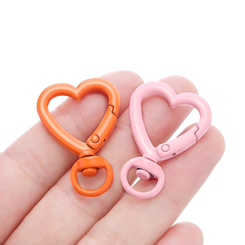 St.kunkka 26x38.5mm 2Pcs Love Keychain Metal Colored Love Chain For DIY ...