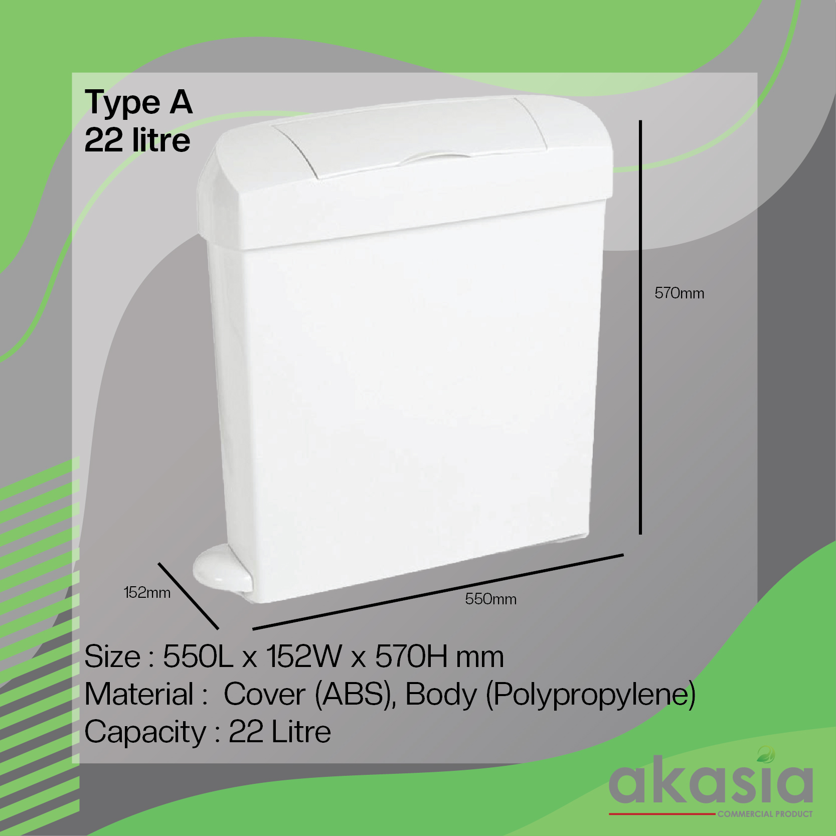 Lady Sanitary Bins / Washroom Waste Bin / Tong Sampah Tuala Wanita - 22 ...