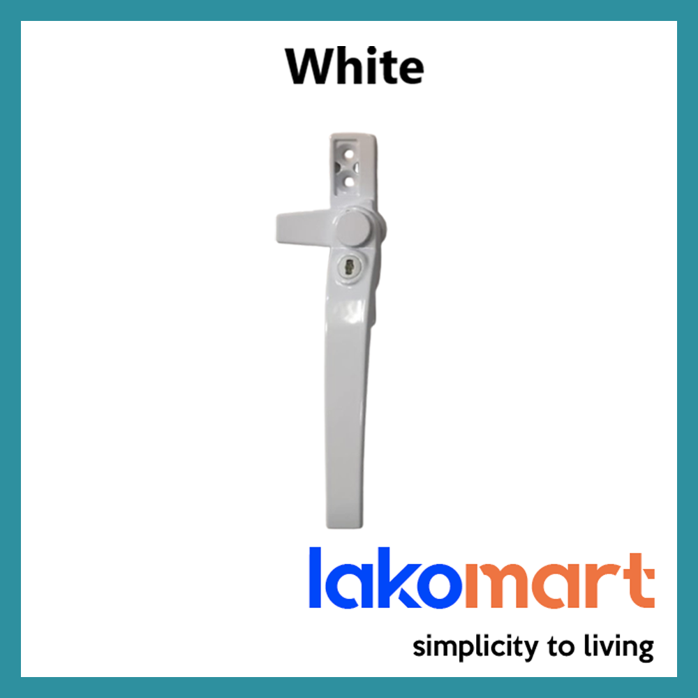 Window Lever Handle with Keylock Casement Window Key Lock Black White ...