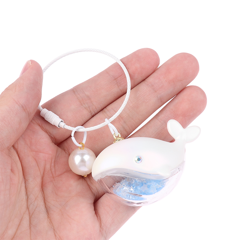Funny Dolphin Keychain With Liquid For Car Keys Kawaii Whale House ...