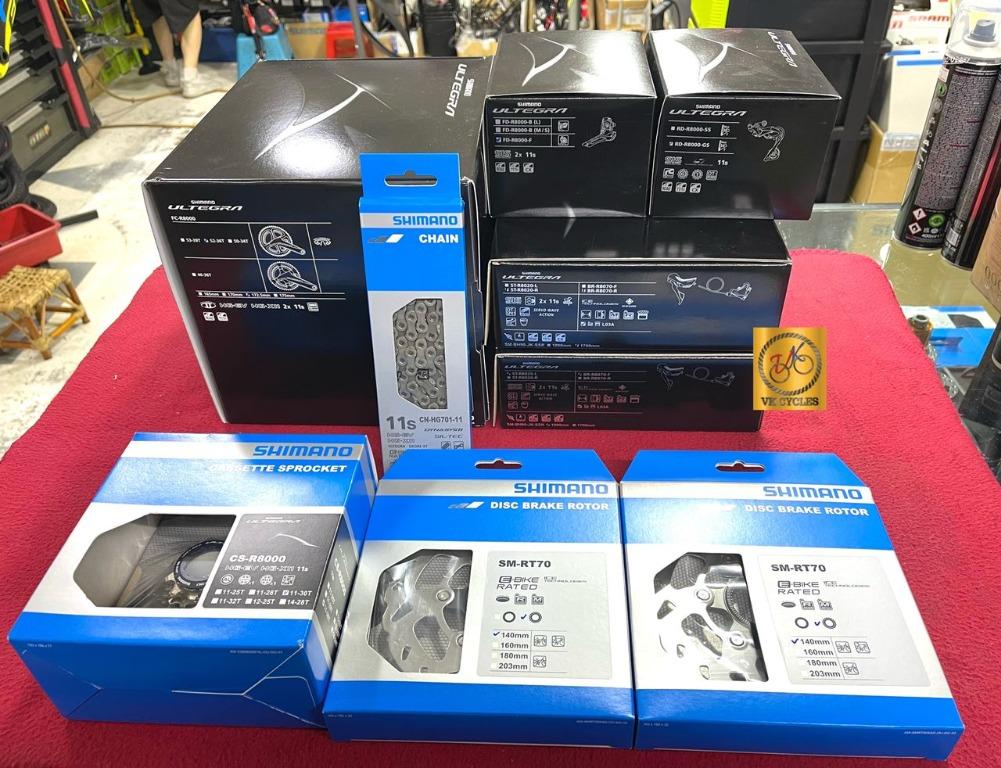 SHIMANO ULTEGRA R8020 R8070 R8000 28T 30T HG701 MT800 Rotor 140MM ...