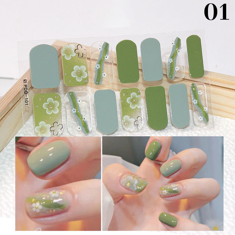 Waterproof And No-Bake Nail Polish Film Nail Wraps Polish Strips Nail ...