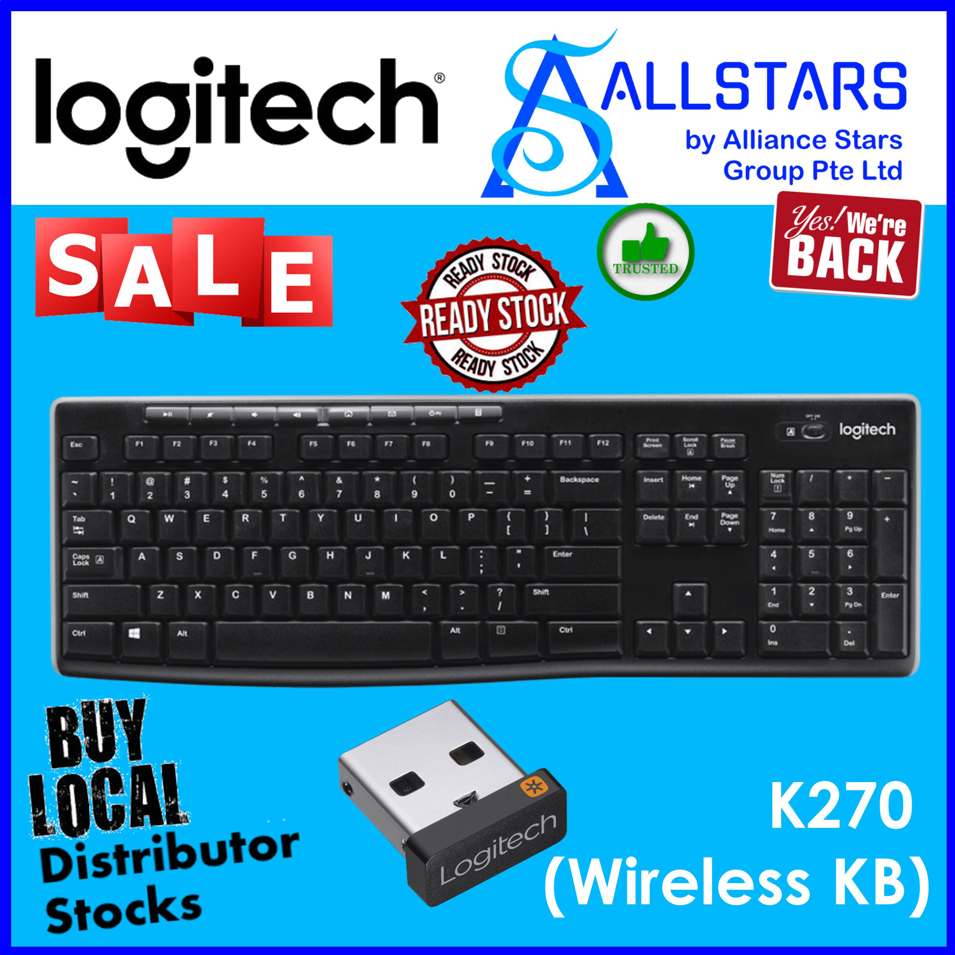 (ALLSTARS : We are Back / PROMO) Logitech K270 Wireless Keyboard / Full-size / USB Dongle ...