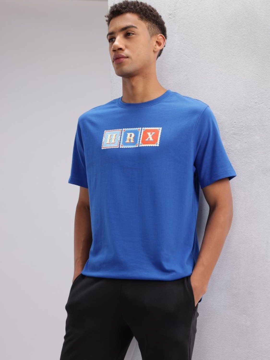 HRX By Hrithik Roshan Brand Logo Printed Lifestyle T-shirt For Men ...