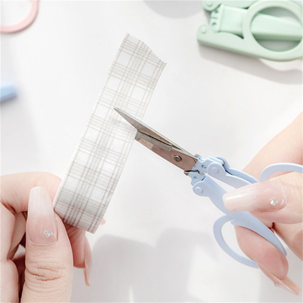 【YIYANGMAOYI111】Color Folding Scissors Stainless Steel Paper Work ...