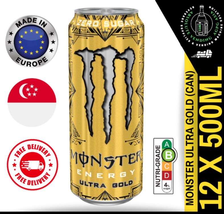 MONSTER ENERGY ULTRA GOLD EUROPE 500ML X 12 (CAN) | Lazada Singapore