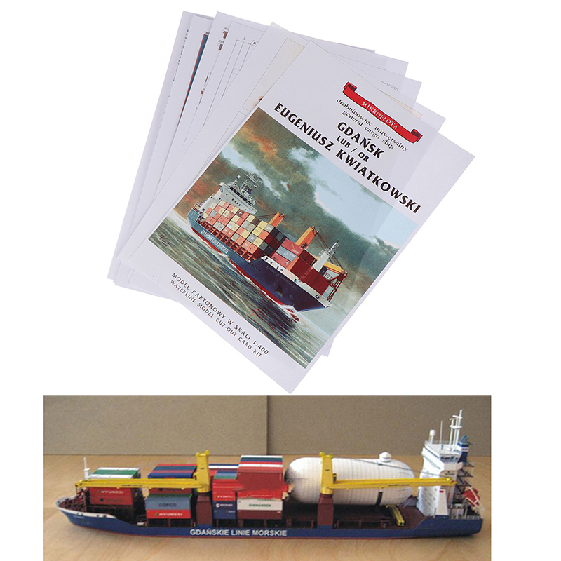 【FOOT SOFA】PlayPalaceE 1:400 Gdansk Cargo Ship DIY Handcraft 3D Paper ...