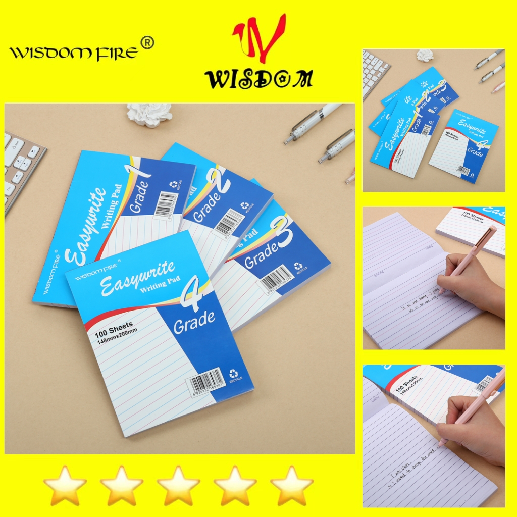 WISDOM 1PAD 100sheets WRITING PAD PAPER (Individual OPP bag packaging ...