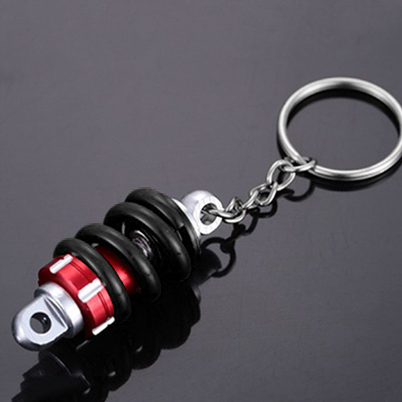 NEW 【Innovative design】Universal Shock Absorber Shaped Metal Key Chain ...