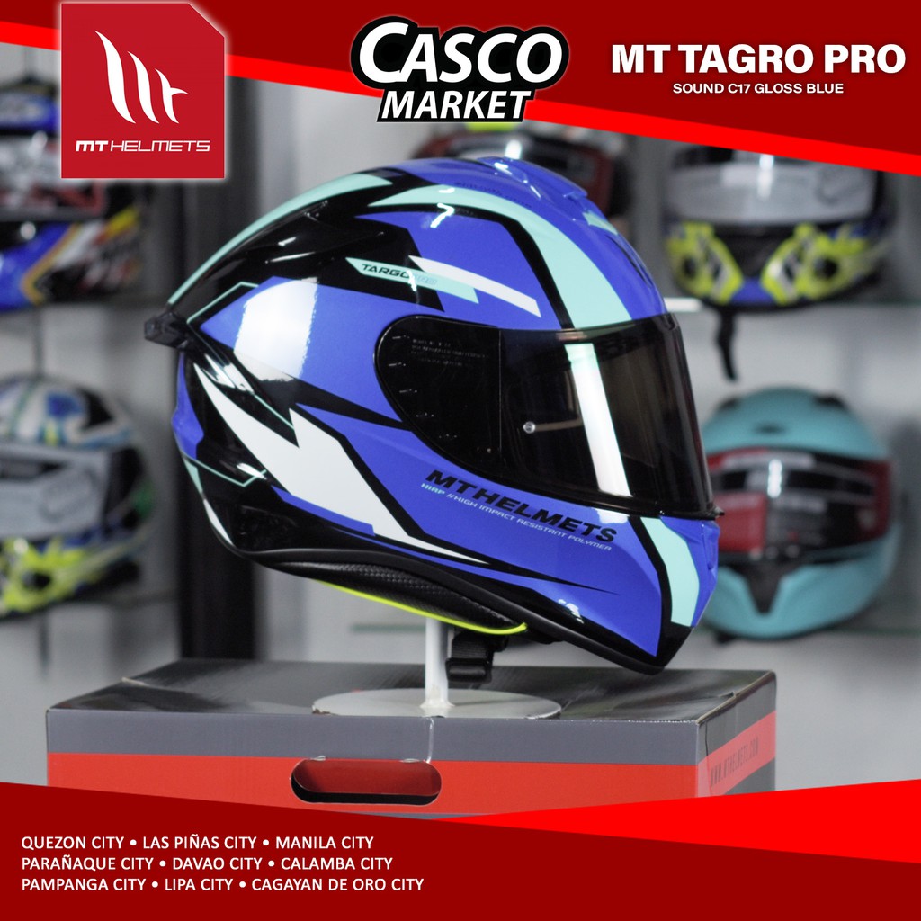 MT TARGO PRO SOUND FULL FACE SINGLE VISOR MOTORCYCLE HELMET (WITH FREE ...