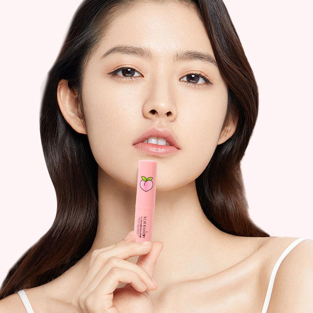 Peach Lip Balm Temperature Change Color Lipstick Anti Repair Lip Fade ...