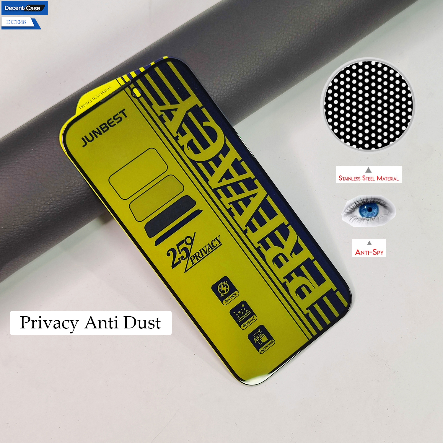 iPhone 15 Privacy Protector 45 Degree HD Tempered Glass Privacy ...