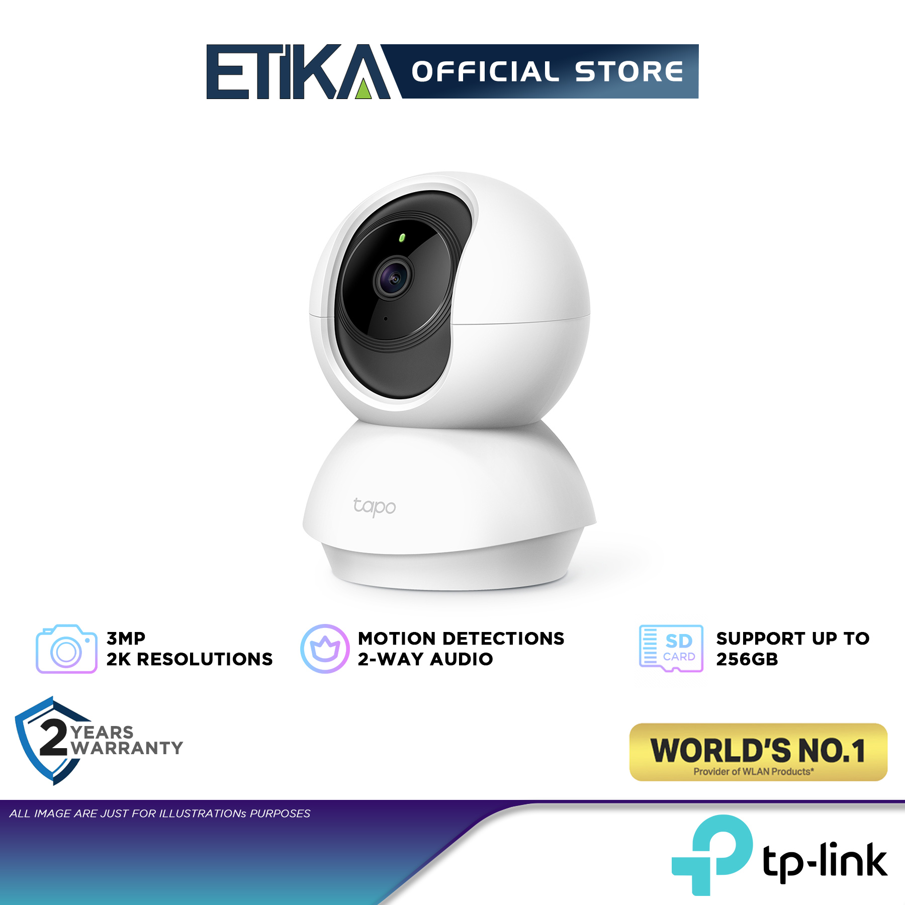 TP-Link TC71 | Tapo C210 | 3MP 2K PTZ Security CCTV WiFi & Wireless Home IP Camera/Amazon CLOUD ...