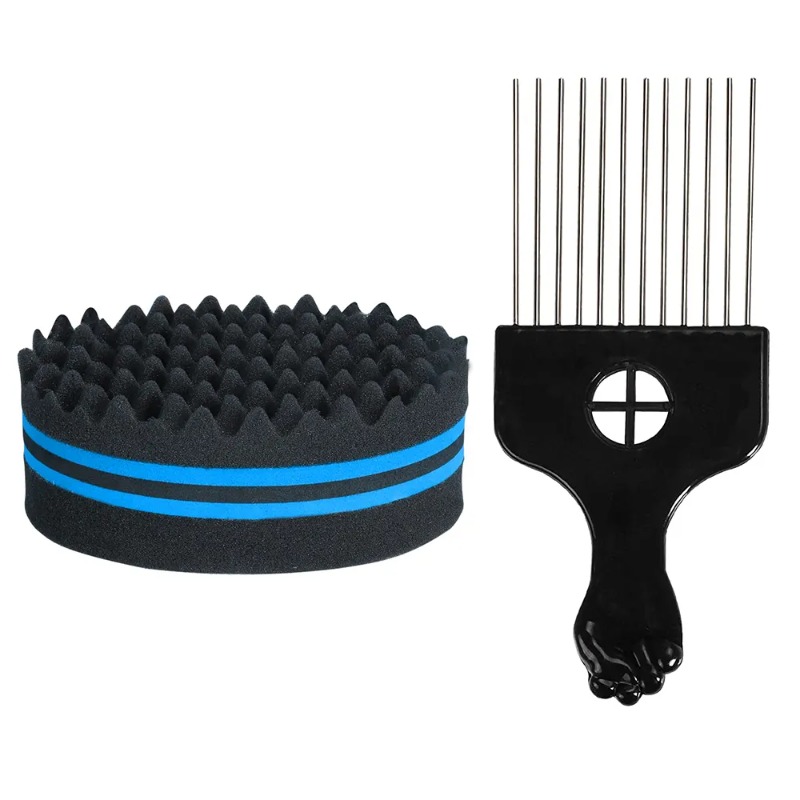 1 Piece Afro Fork Comb Stainless Steel Wide Teeth Hairdressing Brush ...