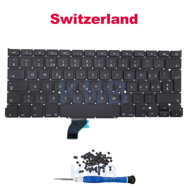 【KAMDSS015】New Lap A1502 Keyboard Us Uk Spain Russian French Swiss ...