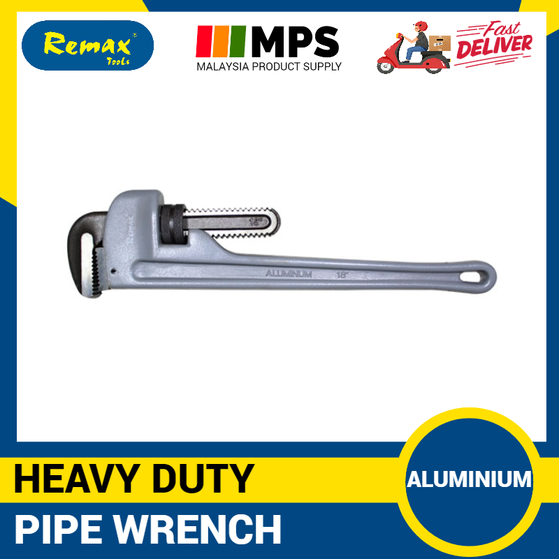 Remax Aluminium Pipe Wrench Adjustable Jaw Plumbing Pipe Wrench (14 18 ...