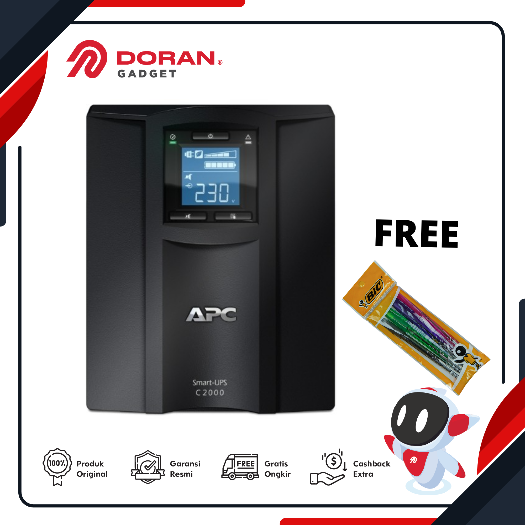 UPS APC SMC2000I | Smart-UPS 2000VA/13000 Watt - Garansi 2 Tahun ...