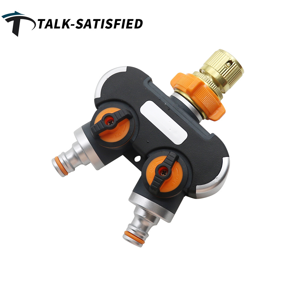 1Set 2-ways Water Control Valve Splitter with Quick Connector Garden ...