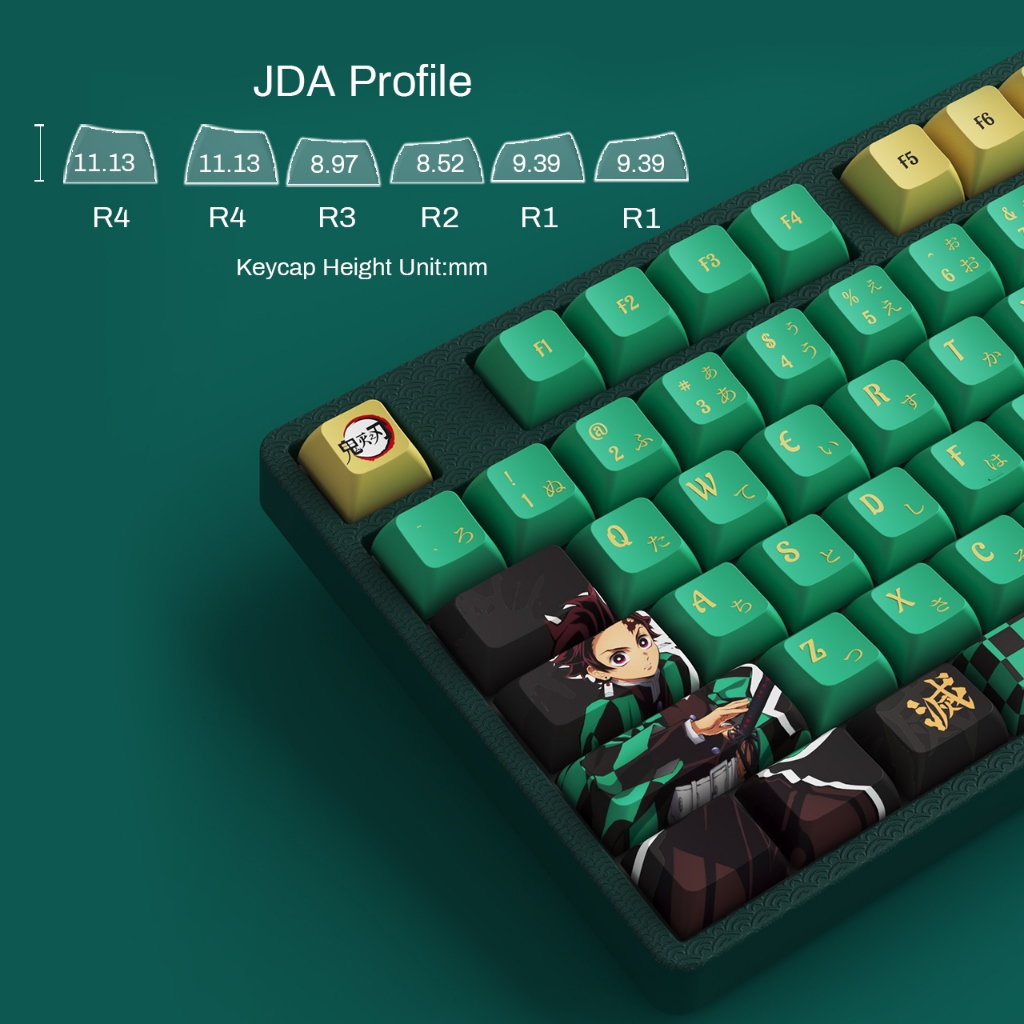 ๑ ♈ Akko x Demon Slayer Tanjirou 5108B Plus RGB Wireless Mechanical ...