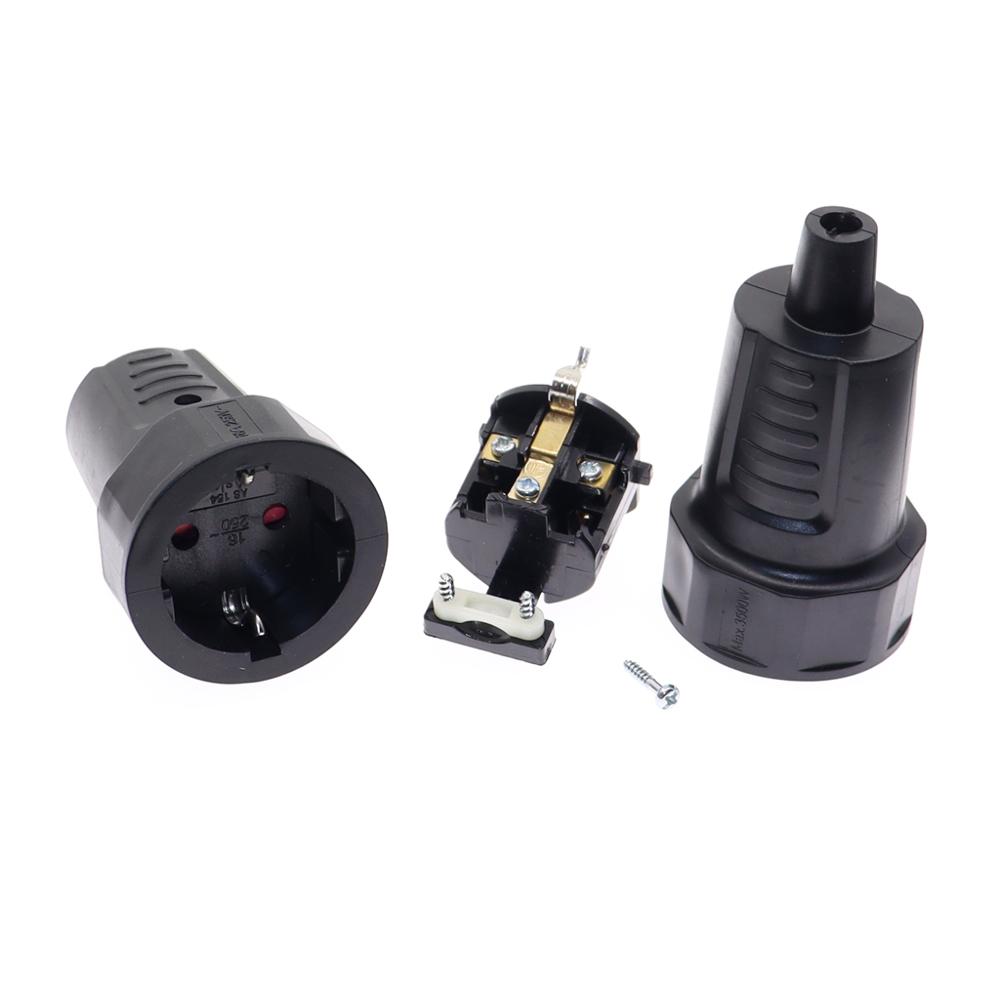 【LuxeGlow】250V 16A Male Female Assembly Receptacle connector french ...