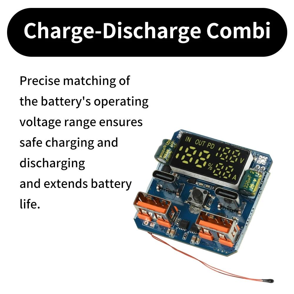 Buck Boost Board 4S Configuration PD 100W Fast Charging Module Digital ...