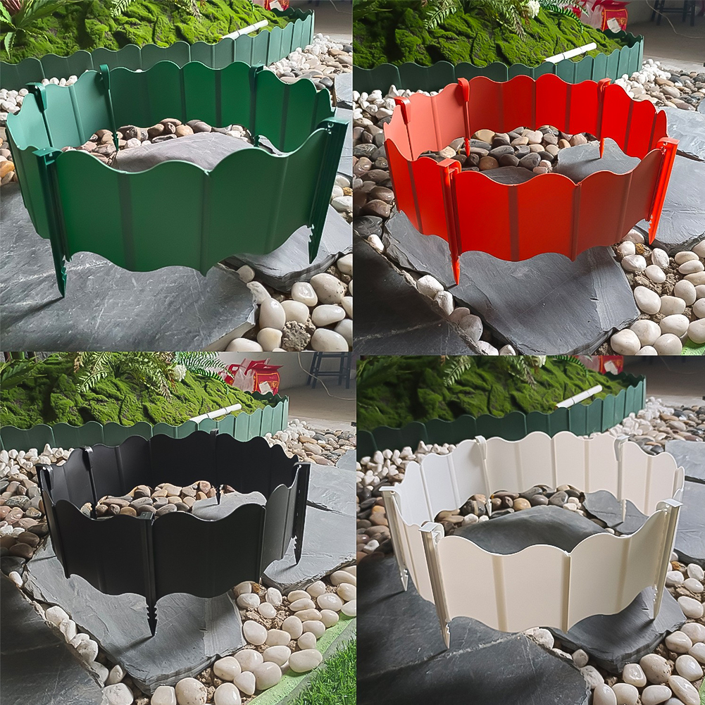 JM Fence with Ground Nails Garden Fence Plastic Courtyard Decorative ...