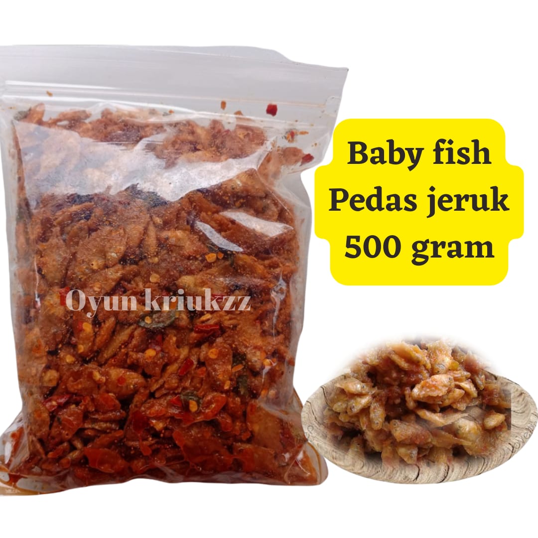 baby fish / ikan pepetek pedas daun jeruk 500 gram | Lazada Indonesia