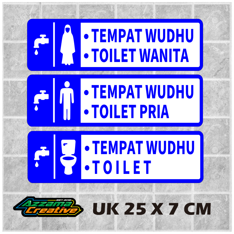 Stiker Tempat Wudhu dan Toilet | Lazada Indonesia