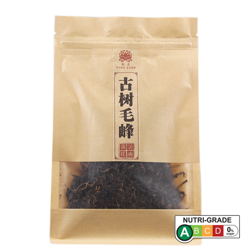 Traditional 100g/Bag Luzhou-Flavored Black Tea 红茶茶叶毛峰滇红茶浓香型散装凤庆古树功夫茶礼袋装 ...