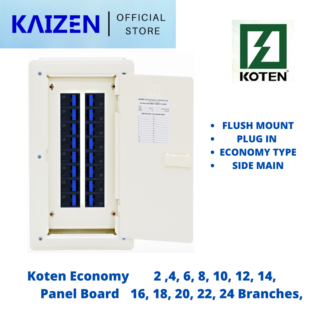 Koten Economy Panel Board Box 2Pole Plug In 2,4,6,8,10,12,14,16,18,20 ...