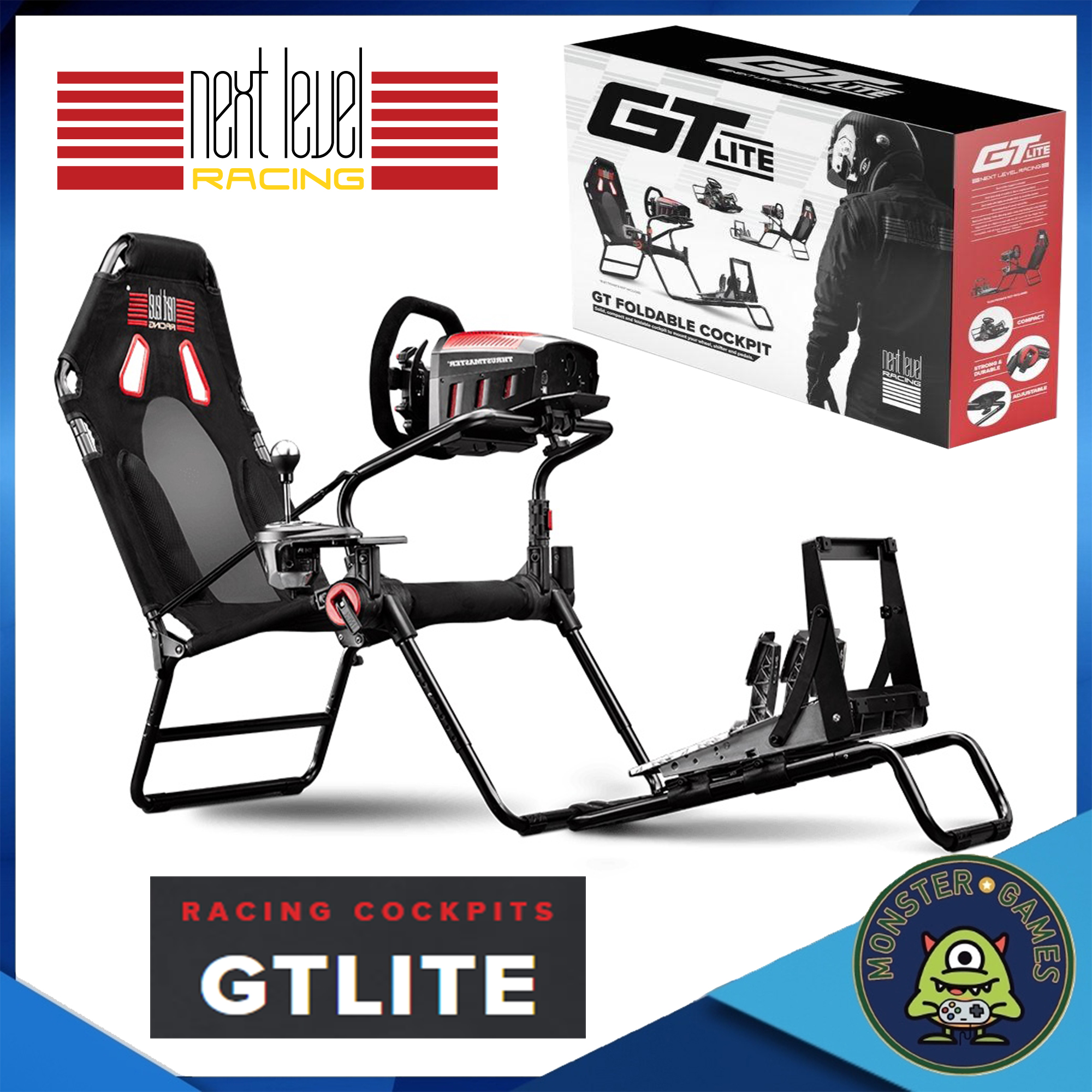 Next Level Racing GT LITE Foldable Simulator Cockpit (NLR-S021)(เก้าอี้ ...