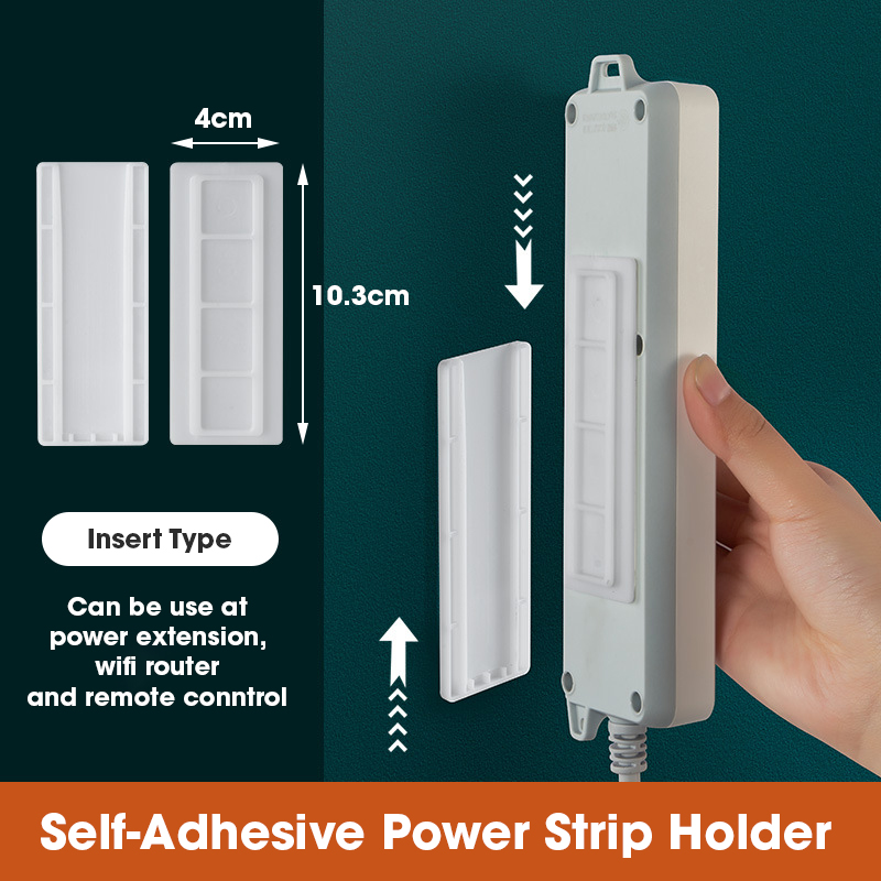 Wall Mounted Trailing Socket Extension Outlet Power Strip Holder ...