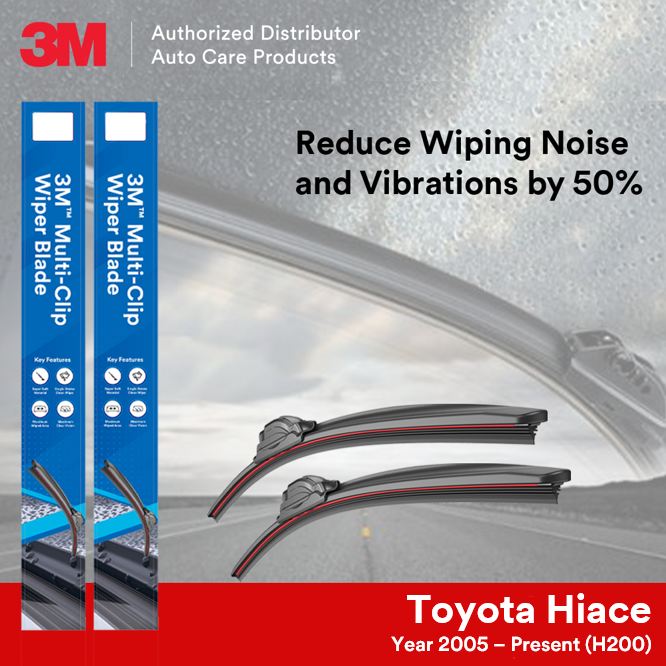 3M Multi-Clip (Hybrid Design) Wiper Blades for Toyota Hiace (H200 ...