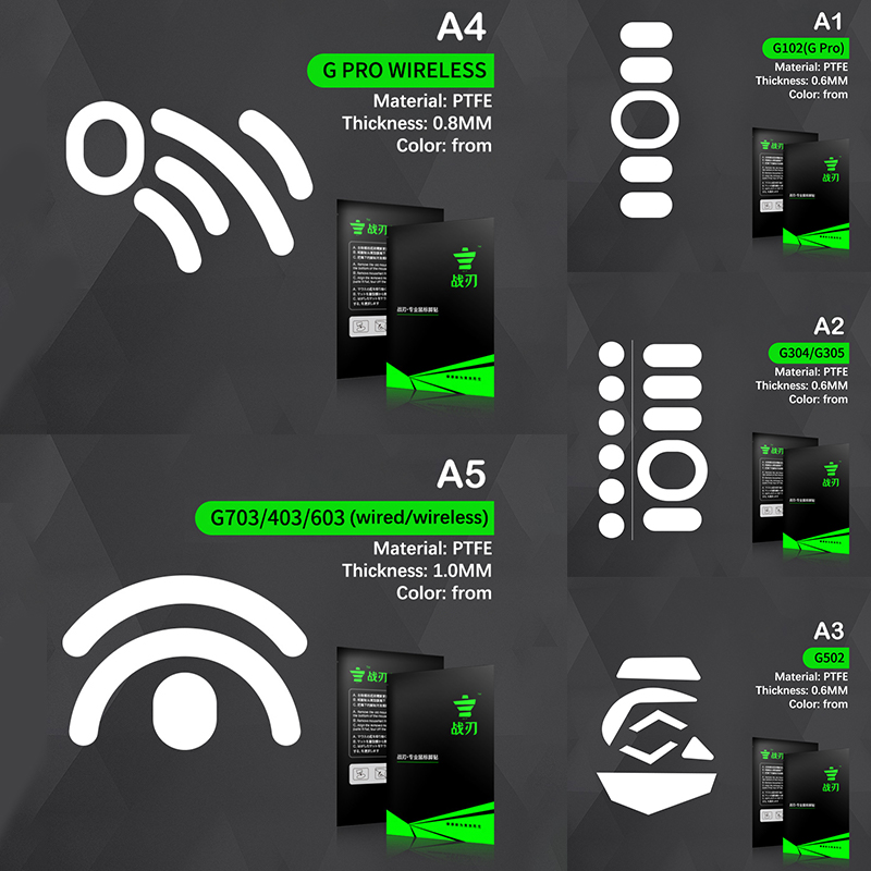 Professional Mouse Skates for Logitech G102g 304 G502 G403 GPW G703 ...