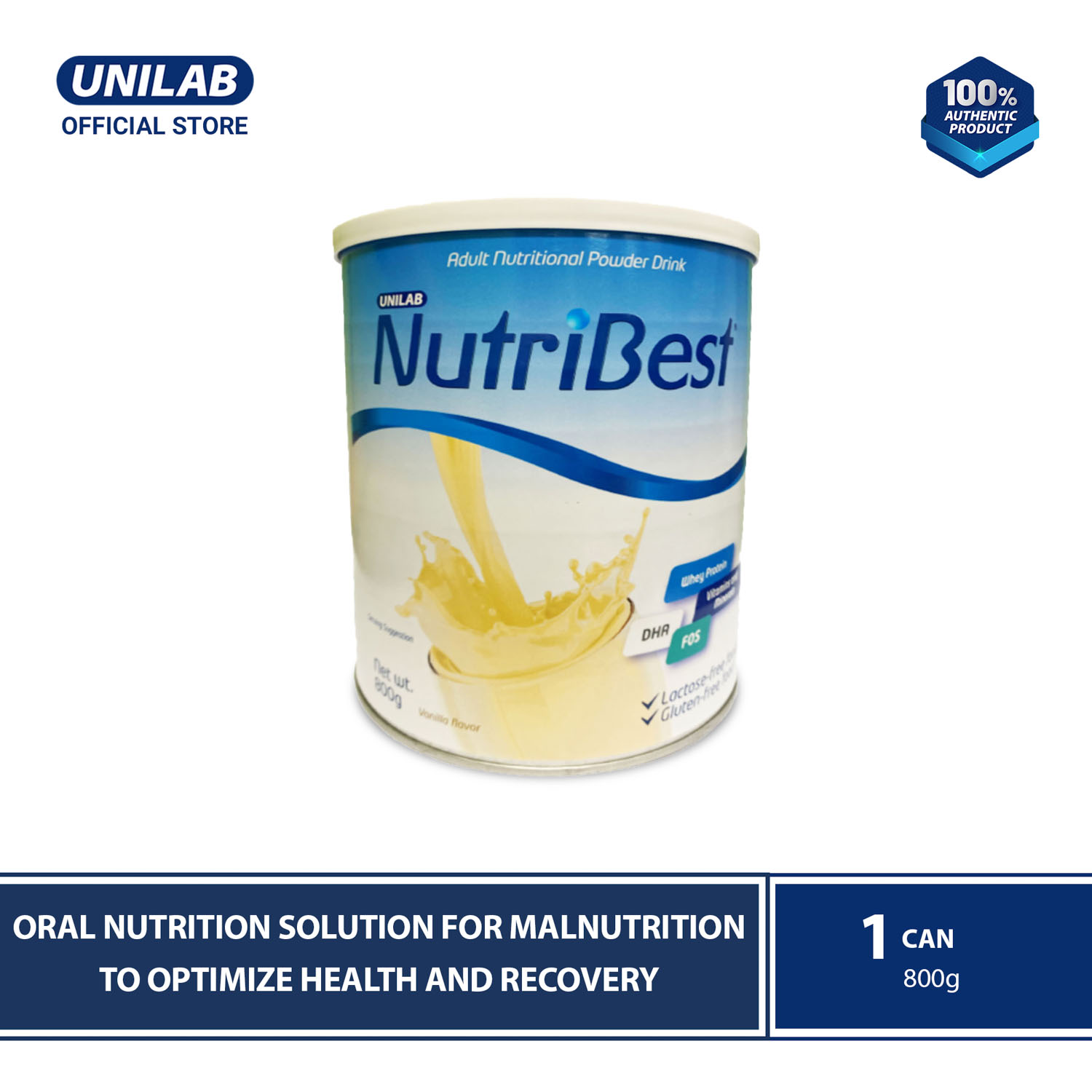 Nutribest Vanilla 800g Can (Oral Nutrition Solution For Malnutrition To Optimize Health ...