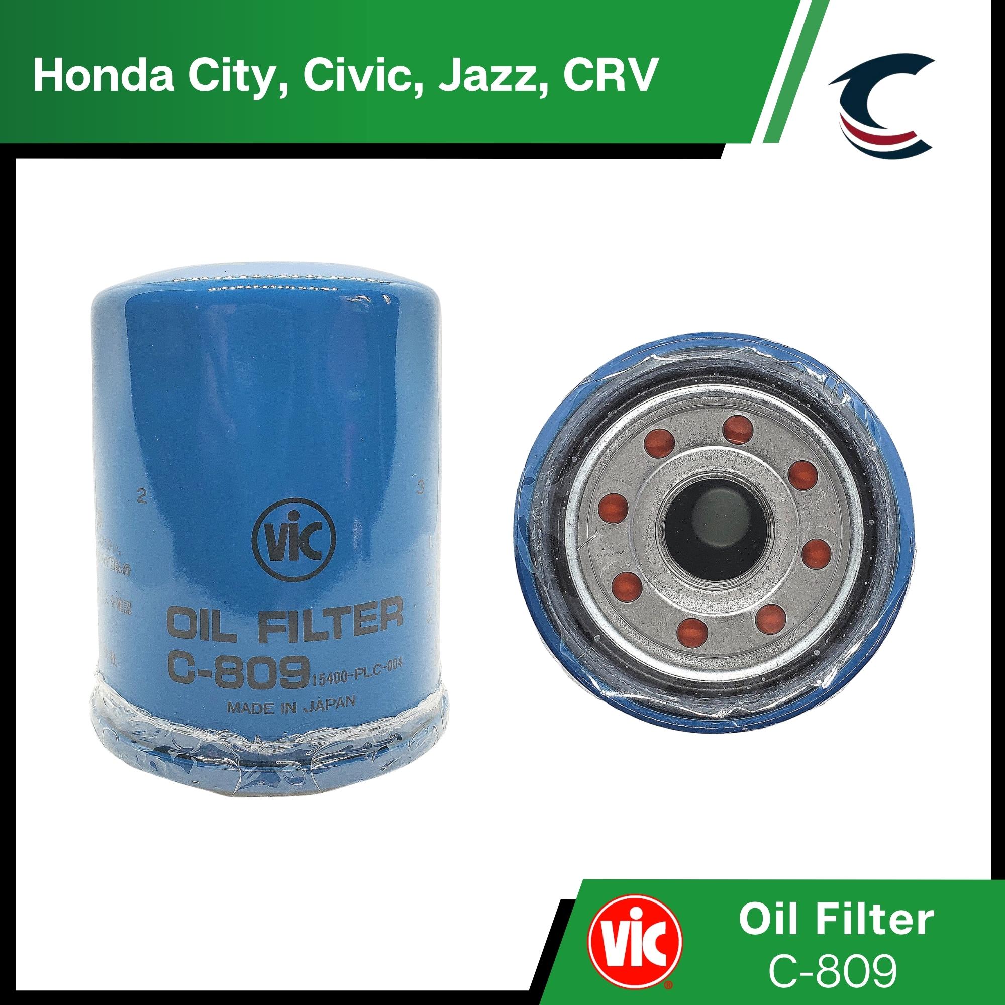 VIC C809 C-809 Oil Filter Japan for Honda City, Civic, Jazz, CRV, HRV | Lazada PH