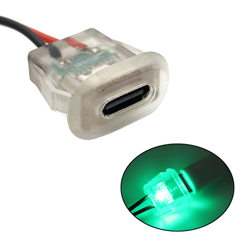 2pin USB Type C Input Type Charging Socket With LED Lights Plate ...